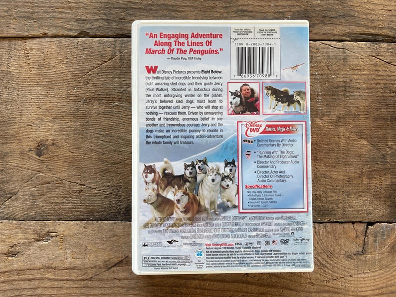 Eight Below Walt Disney DVD Movie // Paul Walker // Inspired by True ...