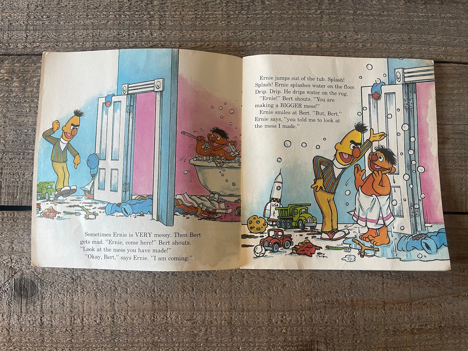 Ernie's Big Mess // 1983 Sesame Street Book // Read Along Book, BOOK ...