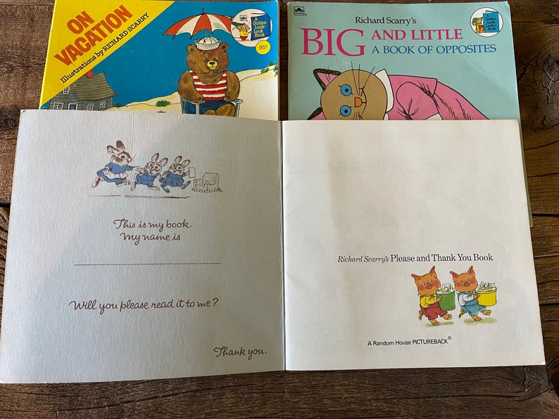 Vintage Richard Scarry Books // You Choose // Read to Me Books - Etsy