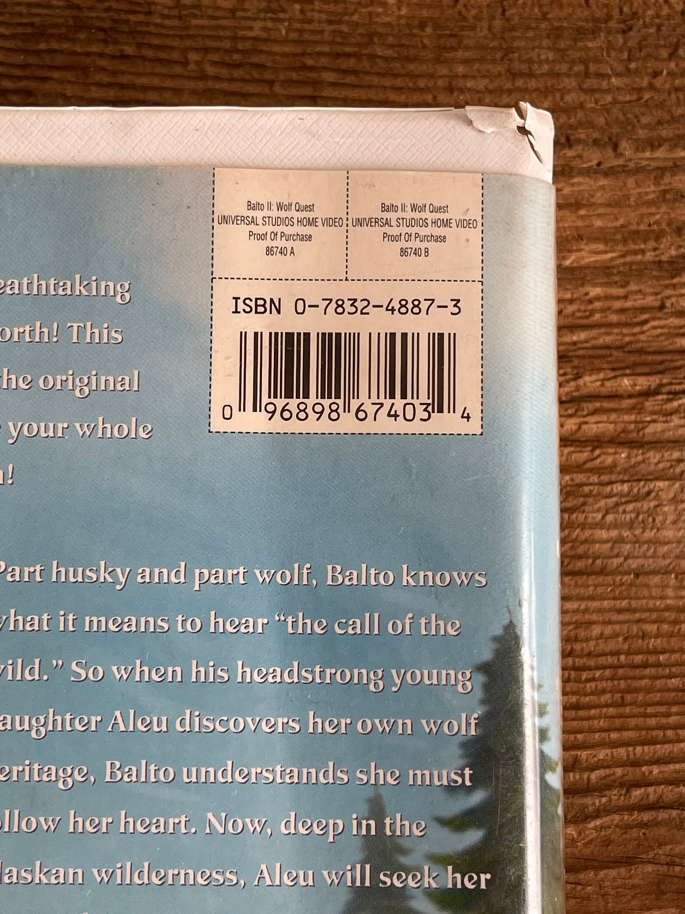 Balto 2 Wolf Quest Vhs