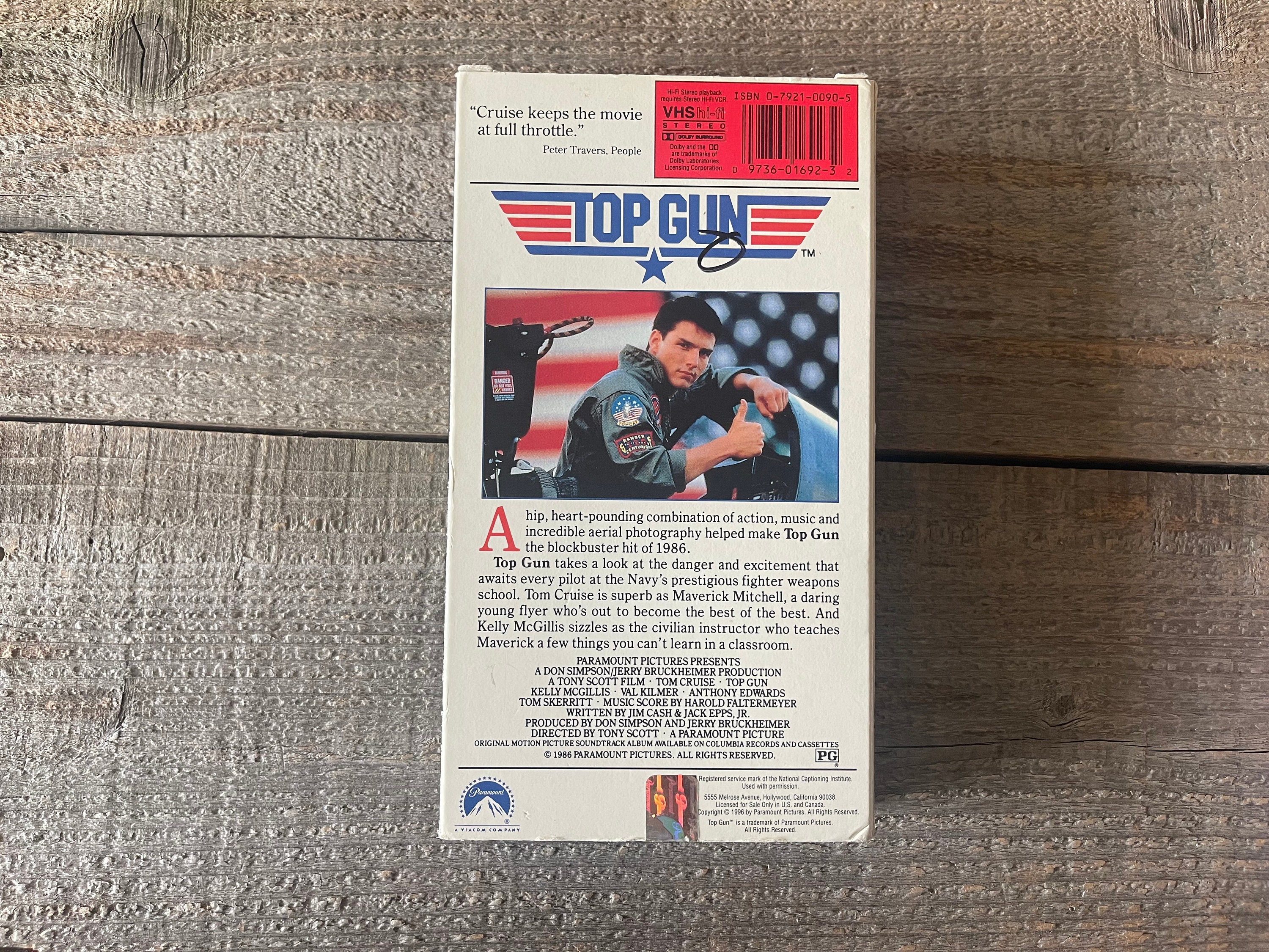 Top Gun // 1996 Vintage VHS Movie // Tom Cruise Kelly - Etsy