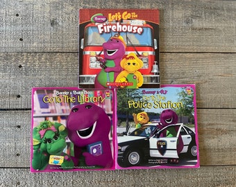 Vintage Barney Board Books - Etsy