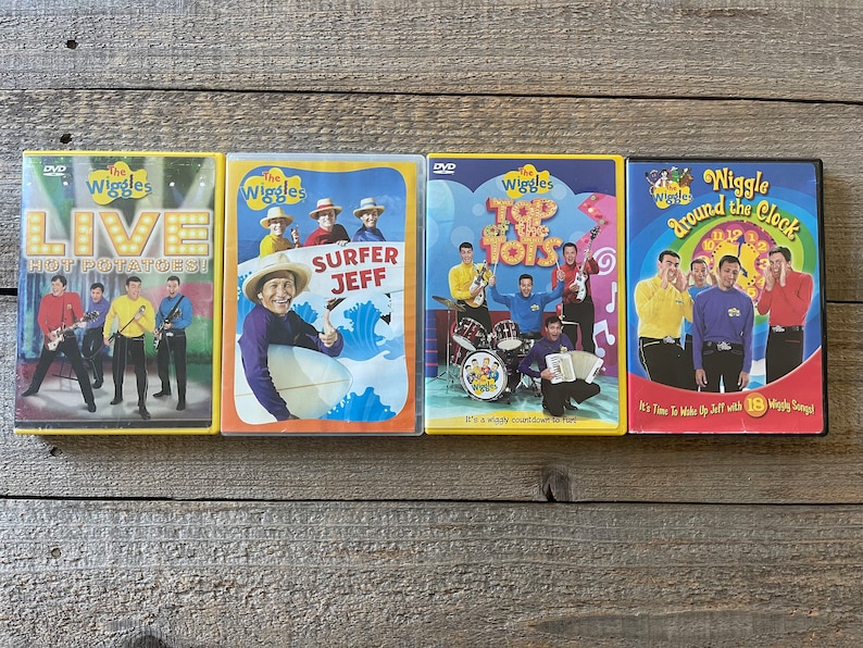 The Wiggles Dvds // Sold Individually // Top of the Tots, Hot Potatoes, Surfer Jeff, Wiggle ...