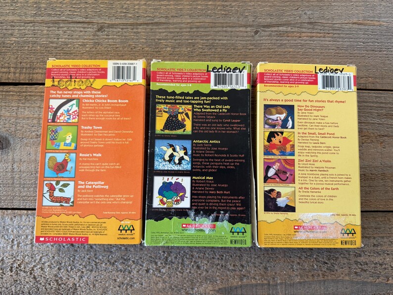 Scholastic Video Collection VHS Movies // Sold Individually // 1990's ...