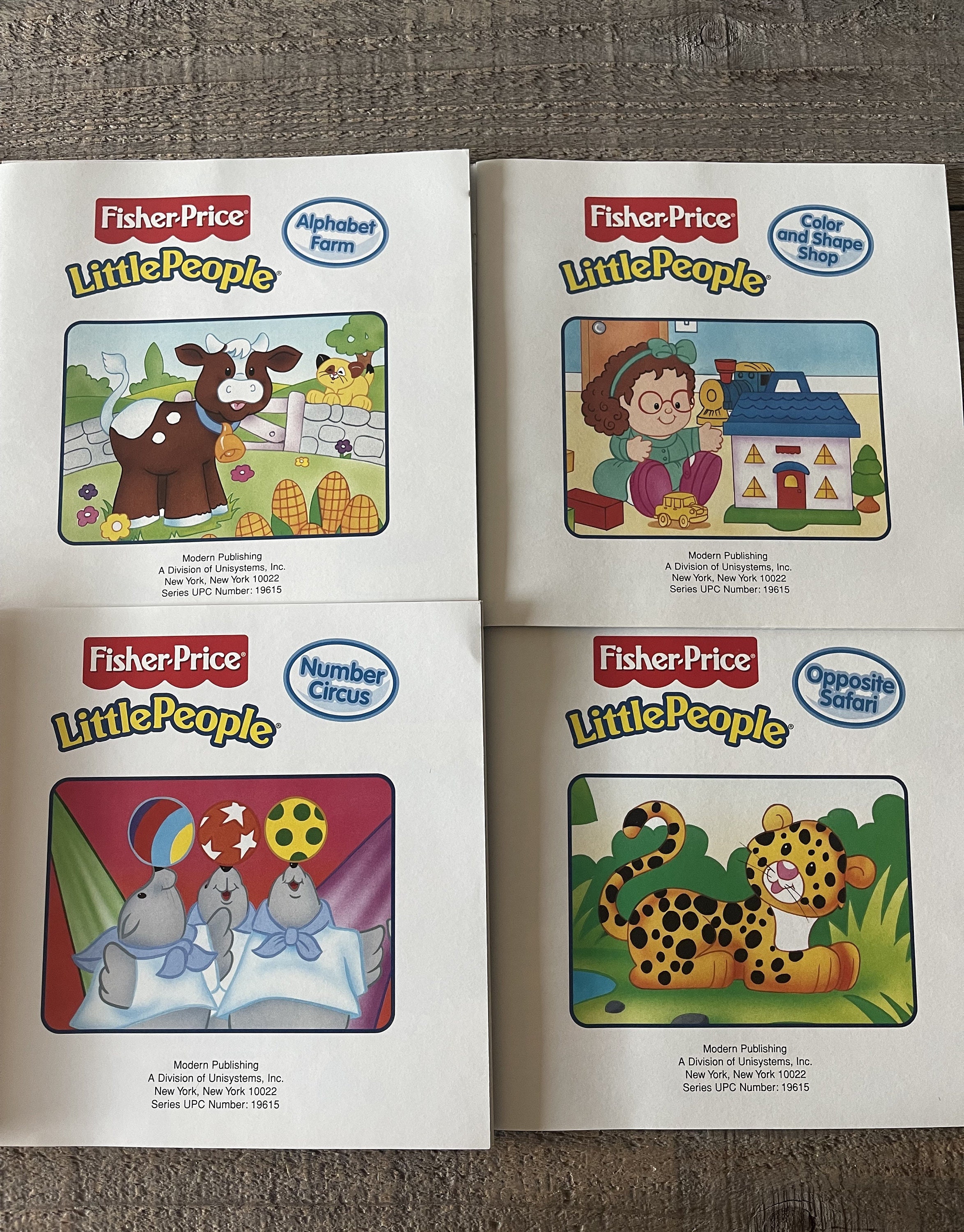 Fisher-price Little People Books, Set of 4 // 2001 Honey Bear Books ...