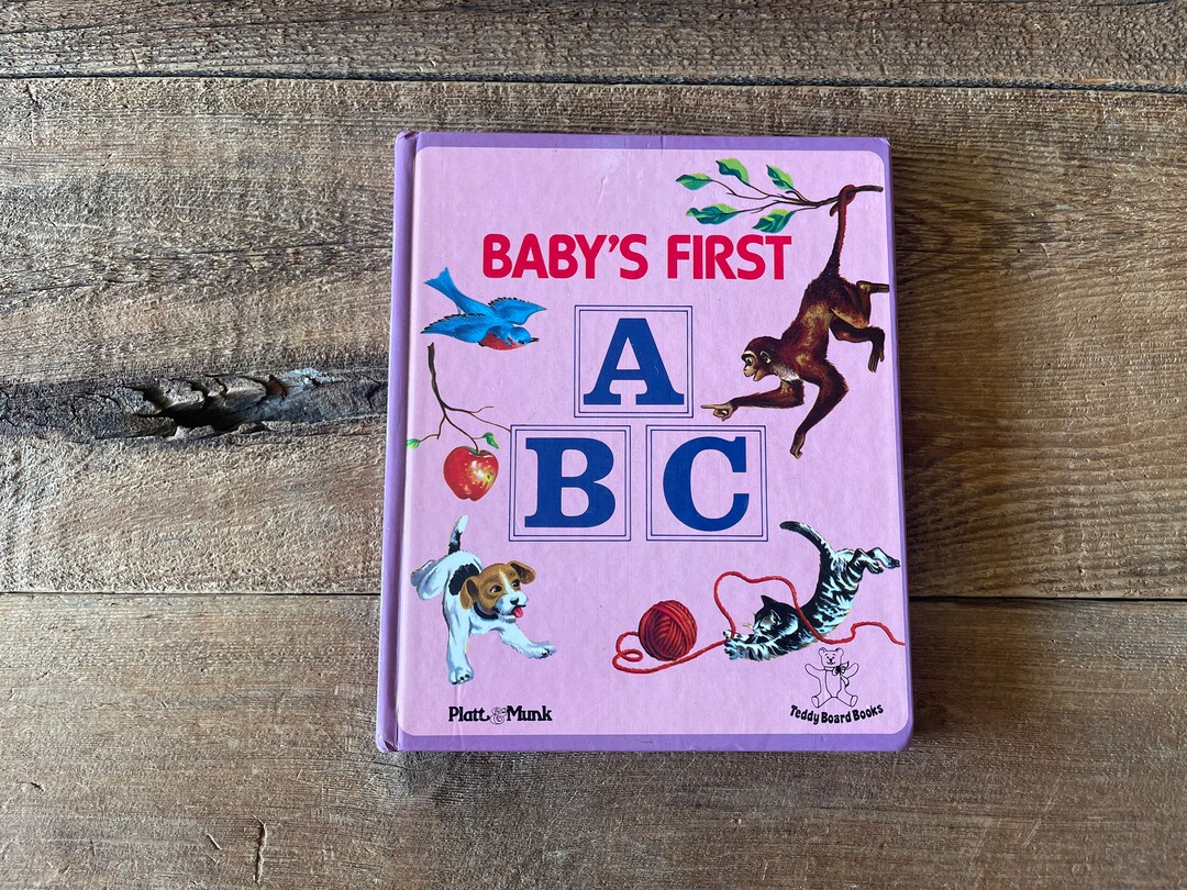 Baby's First ABC Board Book // Teddy Board Book // Preschool - Etsy