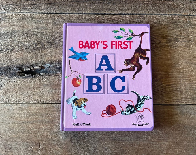 Baby's First ABC Board Book // Teddy Board Book // Preschool - Etsy