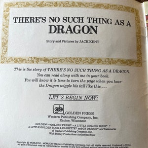 There's No Such Thing as A Dragon // Disneyland // Little Golden Book ...