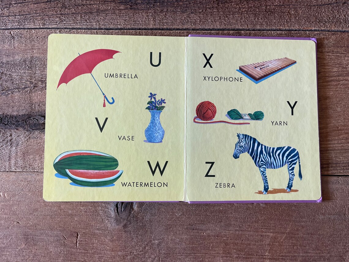 Baby's First ABC Board Book // Teddy Board Book // - Etsy