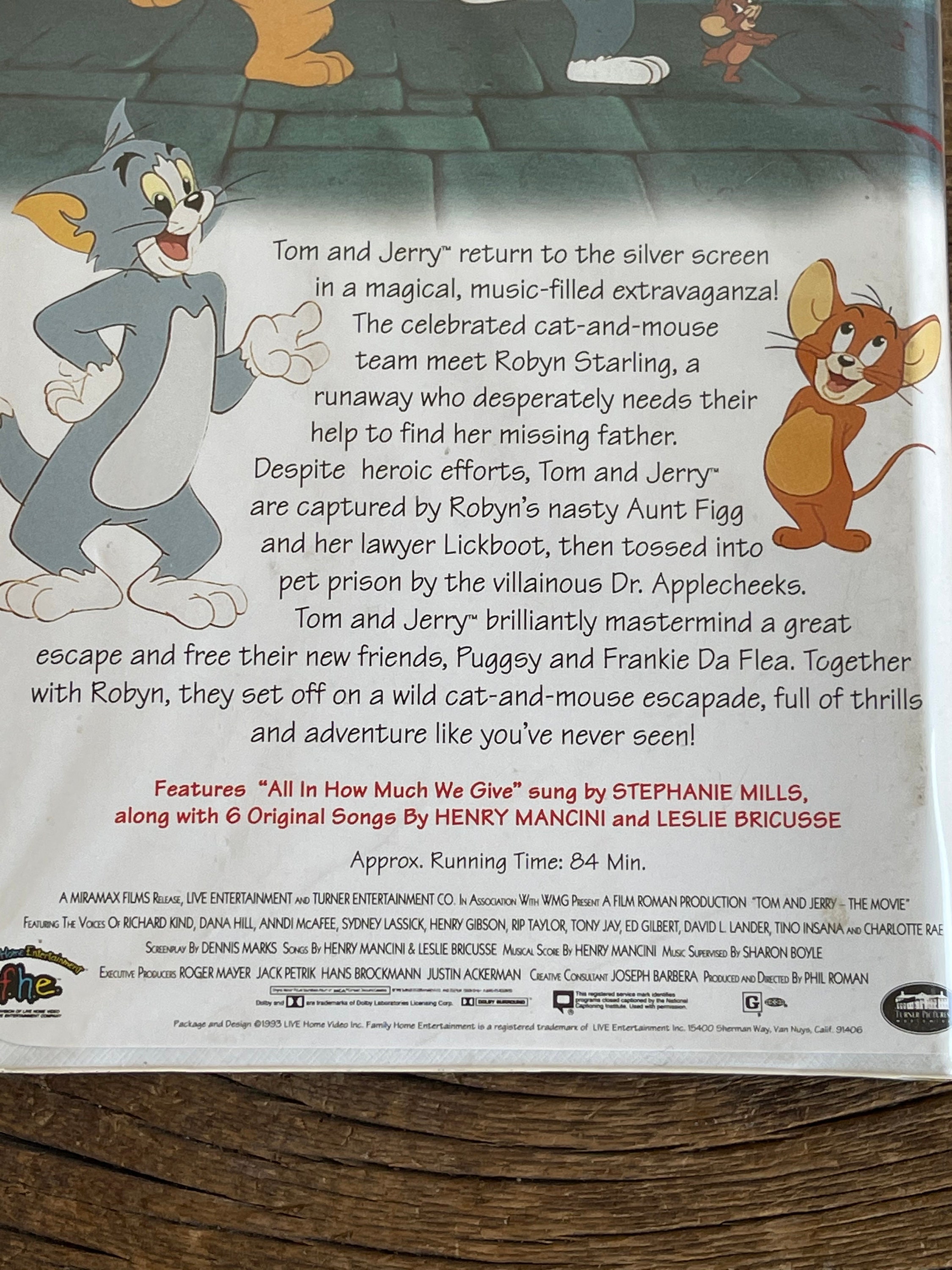 Tom Og Jerry Filmen Vhs Tom En Jerry The Movie 1993 Vintage VHS Film
