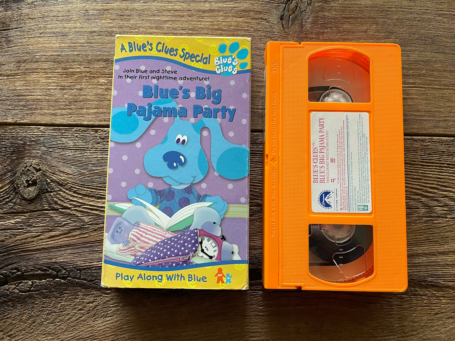Blue's Clues // Blue's Big Pajama Party // Vintage VHS 1999 - Etsy