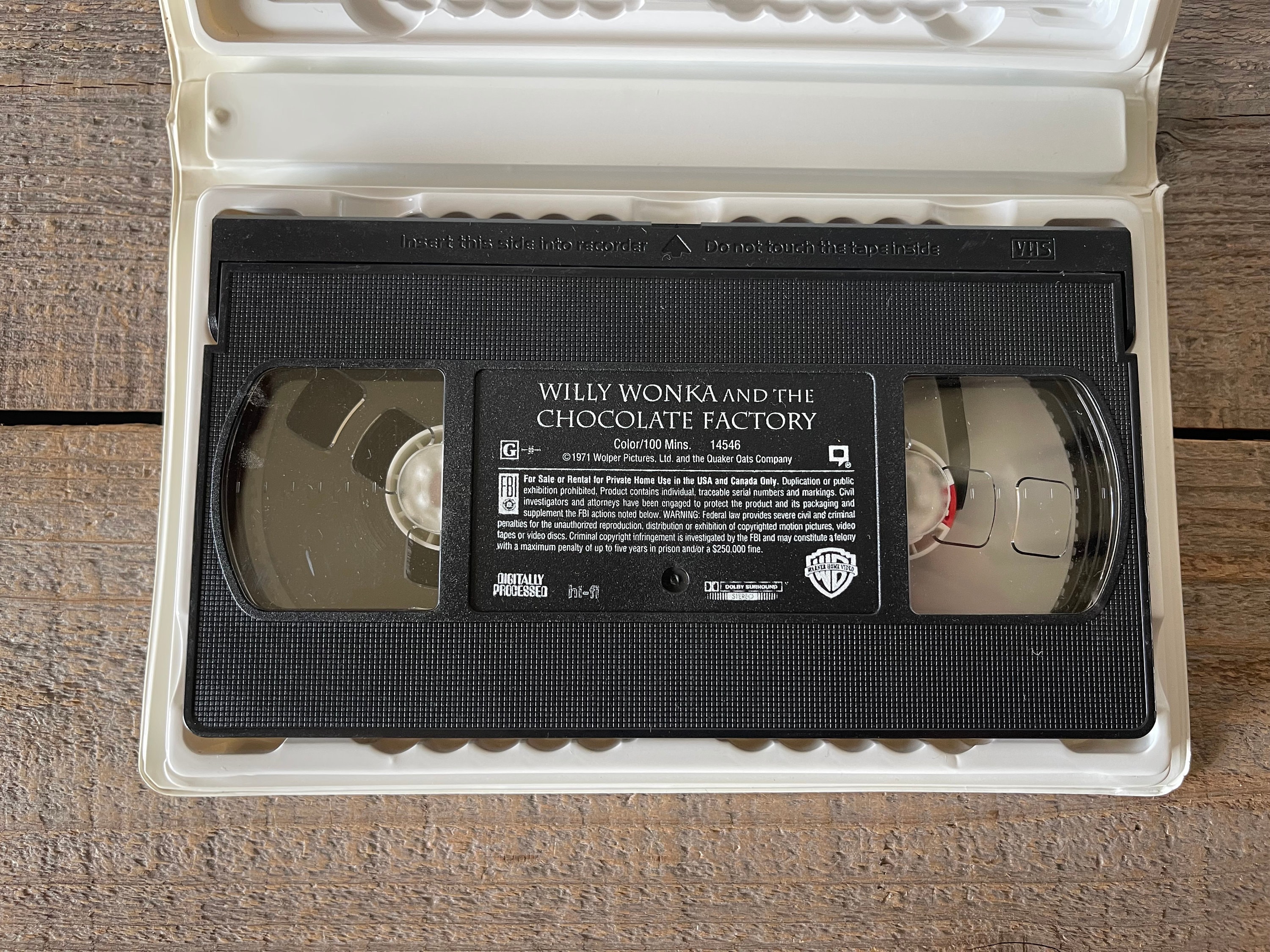 Willy Wonka e a Fábrica de Chocolate VHS // 25º Aniversário // Gene ...