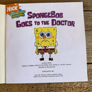 Spongebob Goes to the Doctor: 2006 Scholastic Book - Etsy
