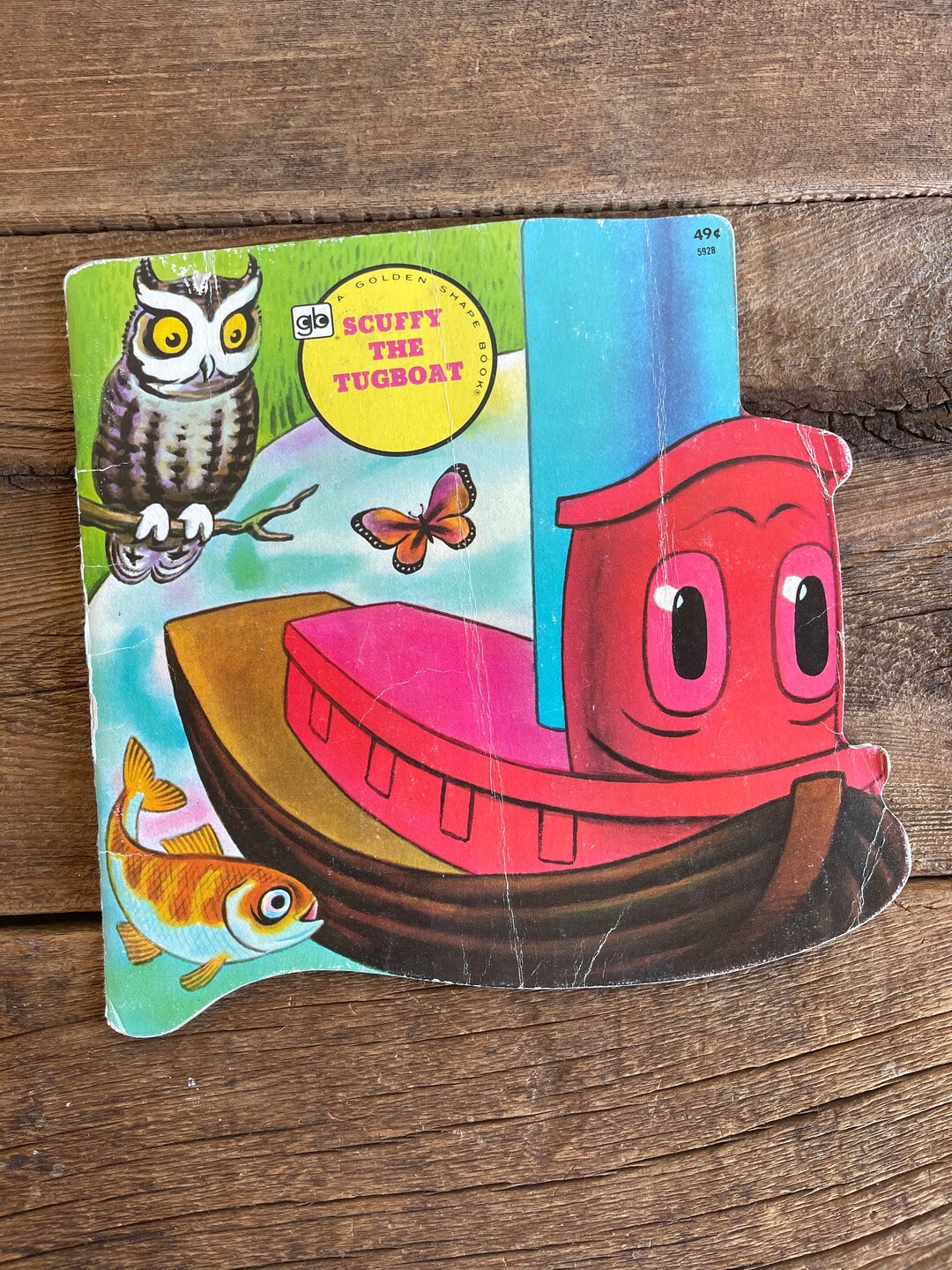 Scruffy the Tugboat // A Golden Shape Book // 1978 - Etsy