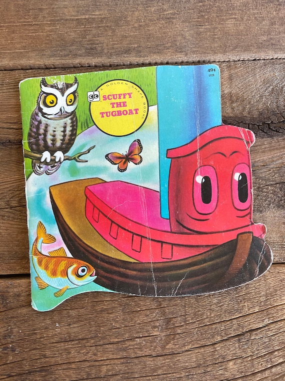 Scruffy the Tugboat // A Golden Shape Book // 1978 | Etsy