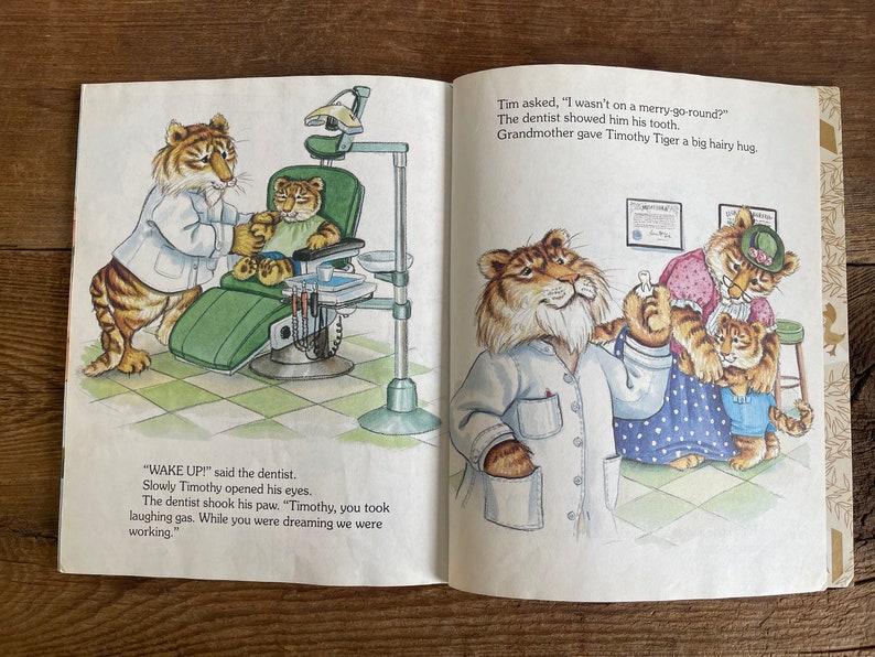 Timothy Tiger's Terrible Toothache // A Little Golden Book - Etsy