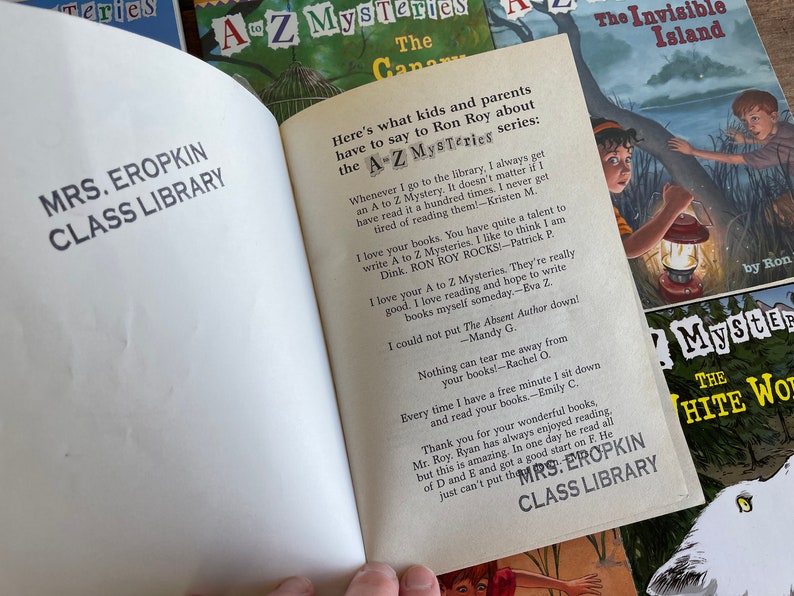 A to Z Mysteries // You Choose // Vintage YA Chapter Books // Ron Roy ...