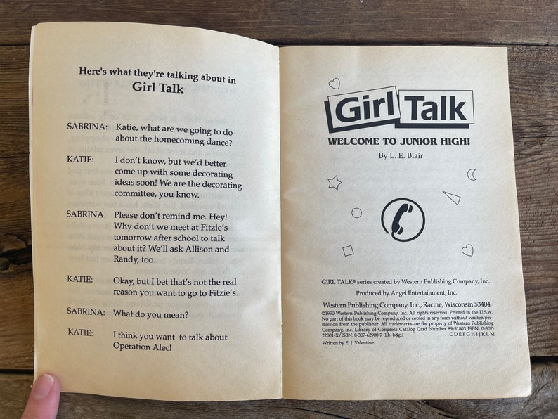 Vintage Girl Talk Books // You Choose // 1990's Book - Etsy