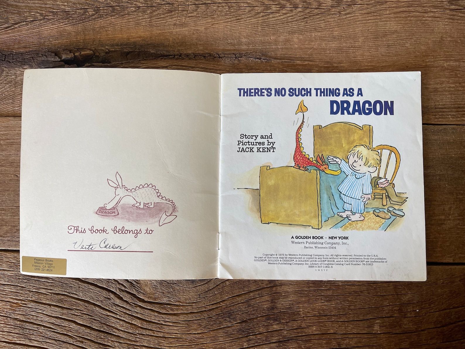 There's No Such Thing as A Dragon // Jack Kent // 1975 Golden Book - Etsy