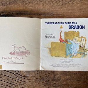 There's No Such Thing as A Dragon // Jack Kent // 1975 Golden Book - Etsy