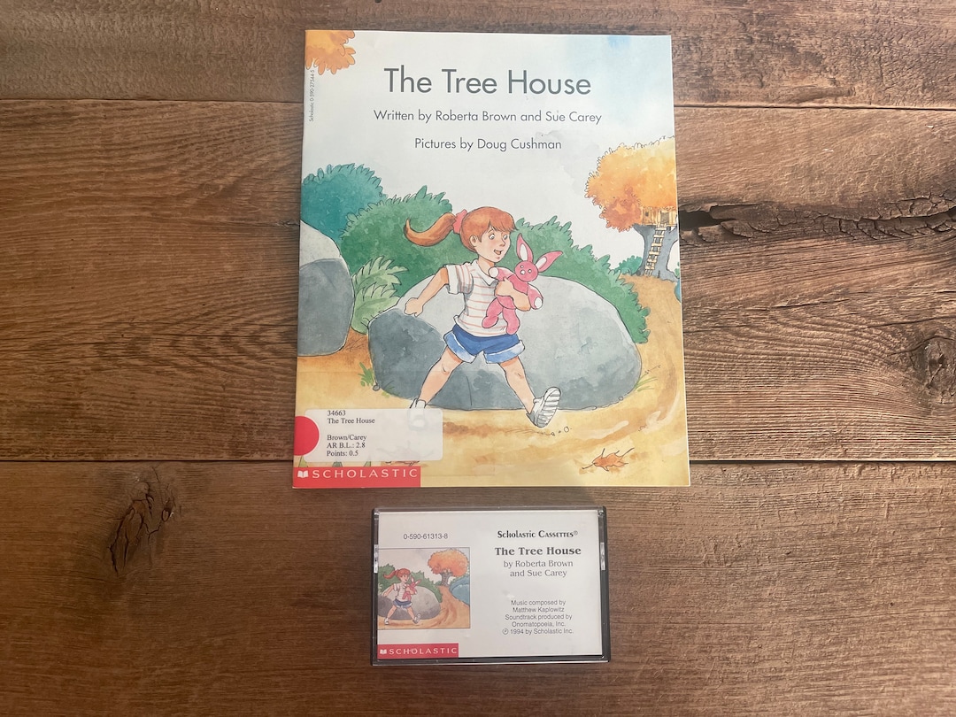 The Tree House // Roberta Brown, Sue Carey // Vintage Scholastic Book & Cassette Tape Set - Etsy