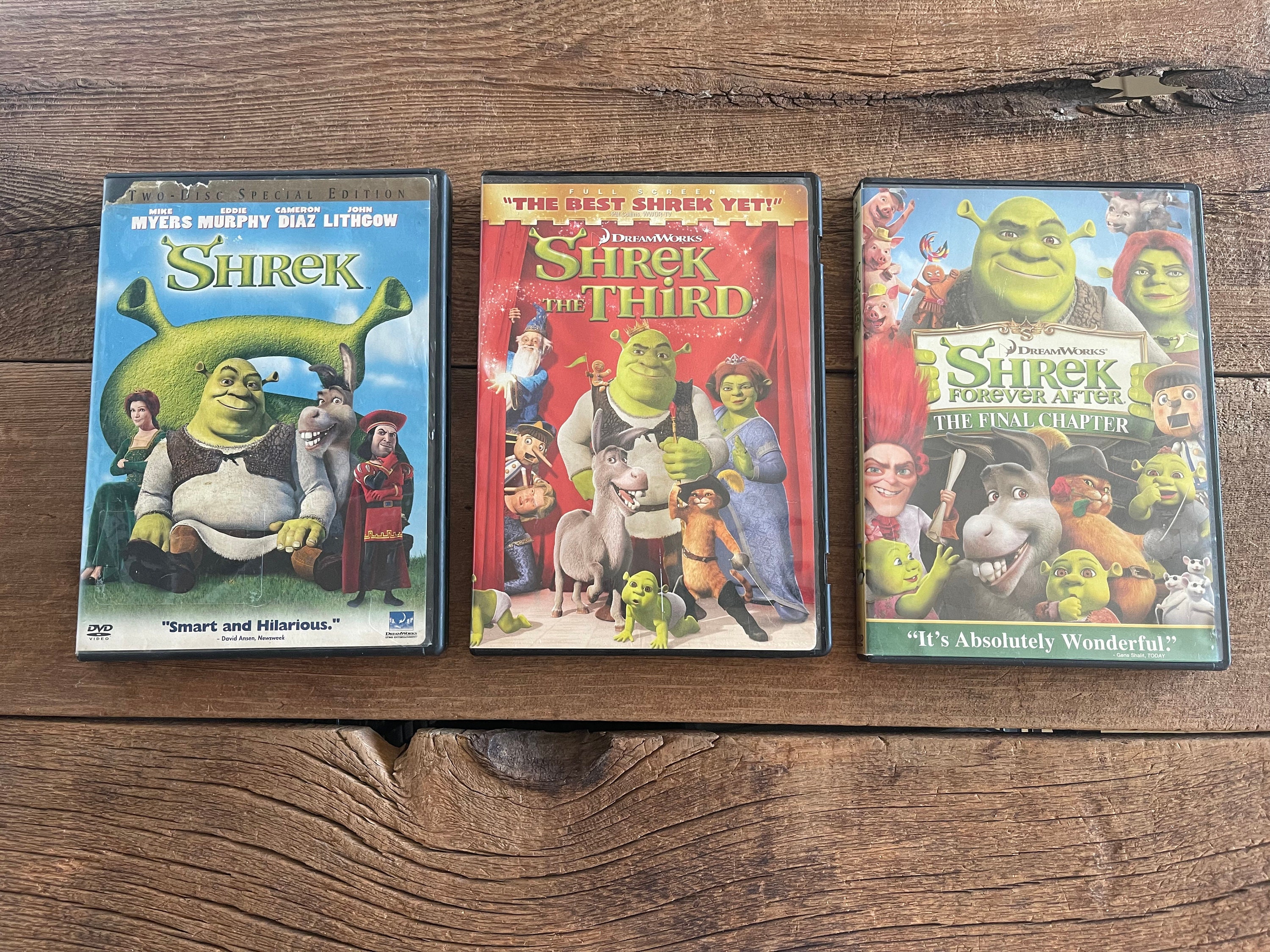 Shrek Dvds // You Choose // Shrek, Shrek the Third, Shrek Forever After ...