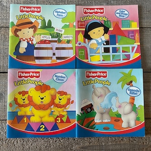 Fisher-price Little People Books, Set of 4 // 2001 Honey Bear Books ...