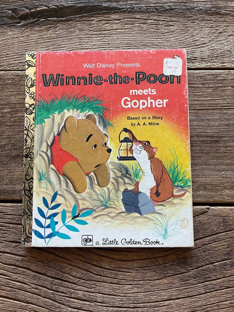 Winnie-the-pooh Meets Gopher // Walt Disney // Little Golden Book // A ...