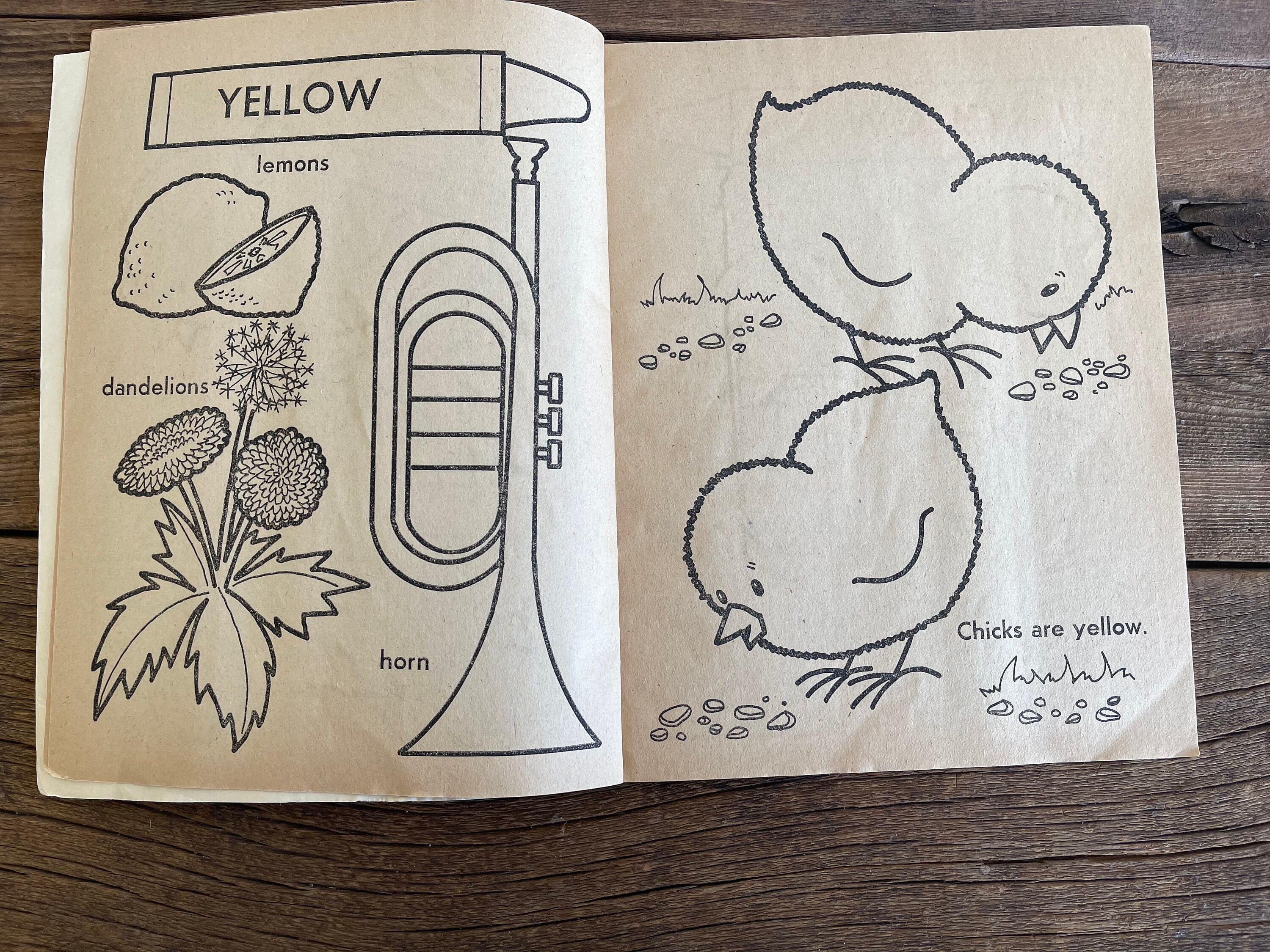Vintage Unused Coloring Book // Learn the Colors // Preschool - Etsy