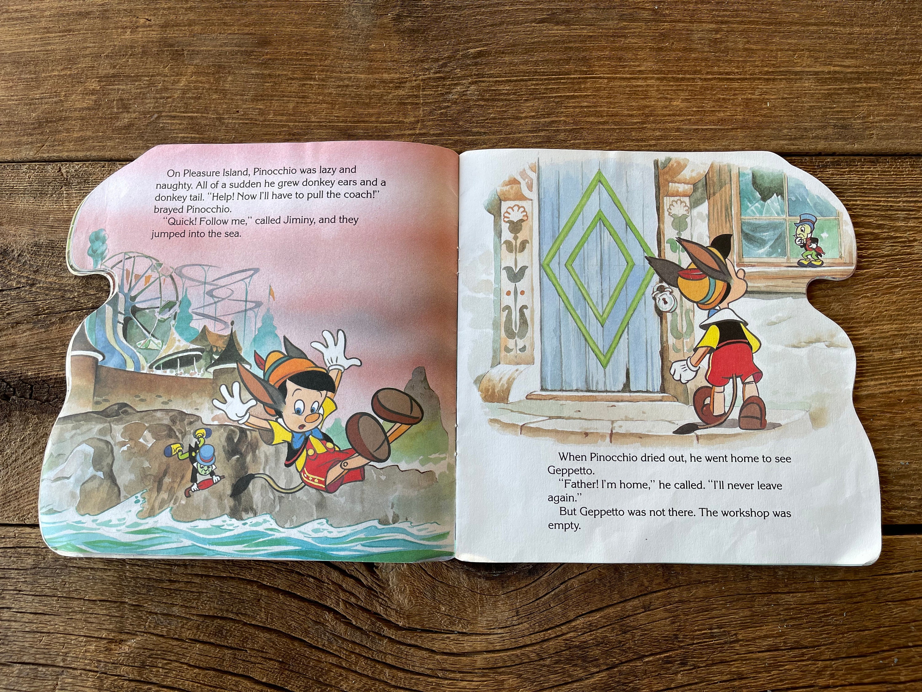 Walt Disney's Pinocchio // A Golden Super Shape Book // - Etsy