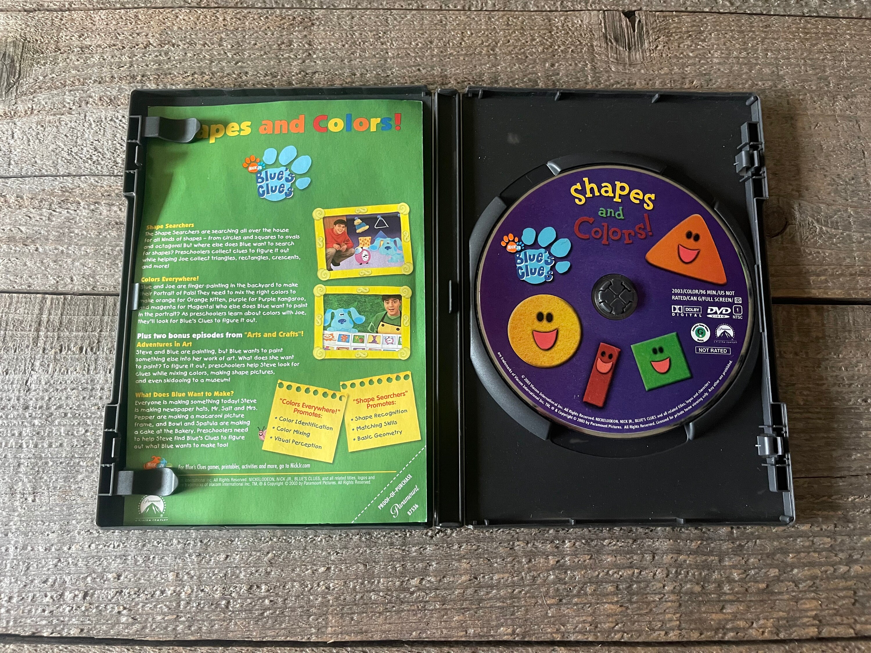 Blue's Clues Dvds // You Choose // Bluestock, Classic Clues or Shapes ...