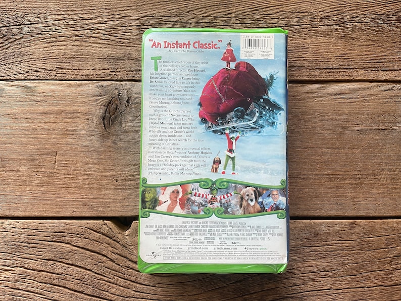 Dr. Seuss' How the Grinch Stole Christmas // Jim Carrey // Vintage VHS ...
