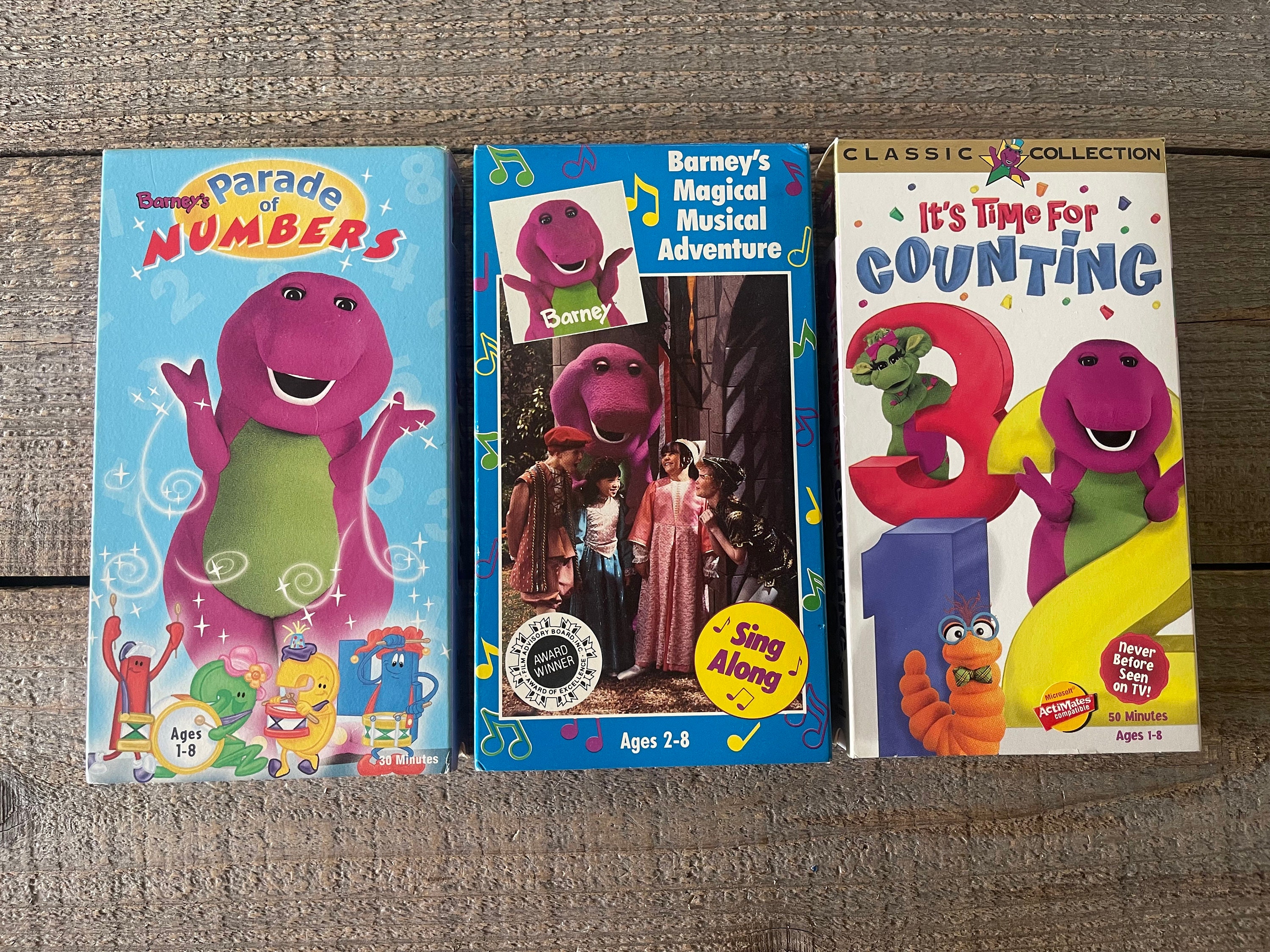 Vintage Barney VHS Movies // You Choose // Time for Counting, Parade of ...