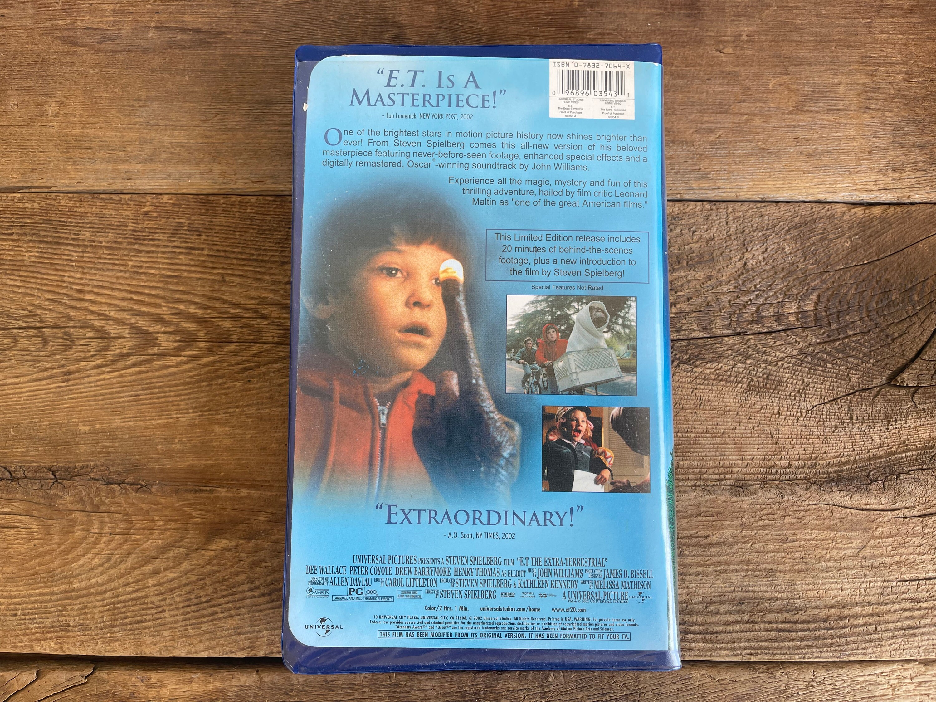 E.T. Limited Edition VHS Movie // the Extra-terrestrial // 2002 - Etsy