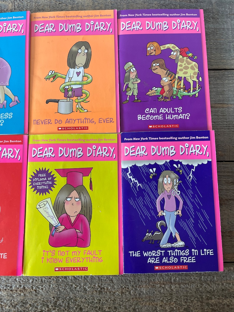 Dear Dumb Diary Books // Sold Individually // 1990's Jim Benton - Etsy ...