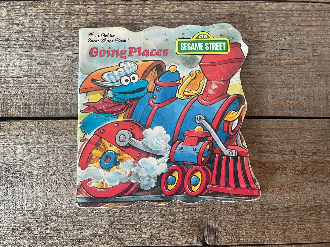Vintage Sesame Street Book // Going Places // Golden Super Shape Book ...