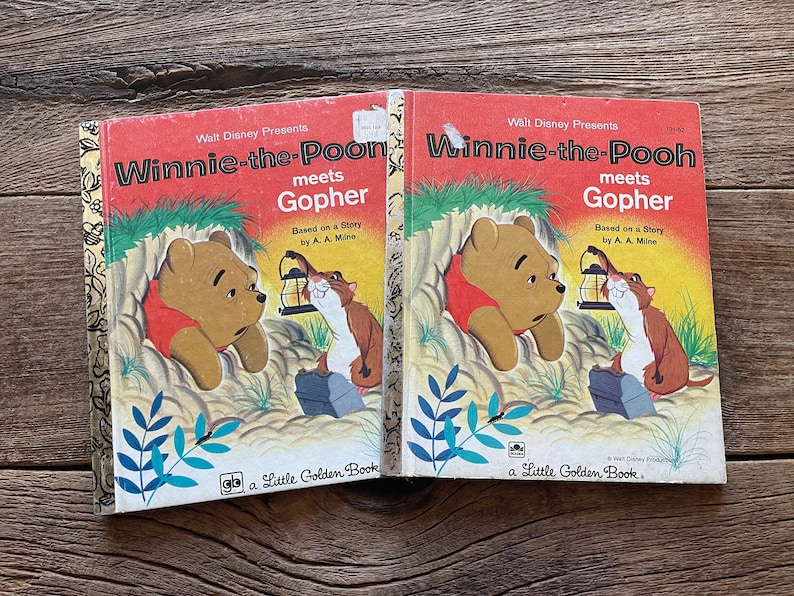 Winnie-the-pooh Meets Gopher // Walt Disney // Little Golden Book // A ...