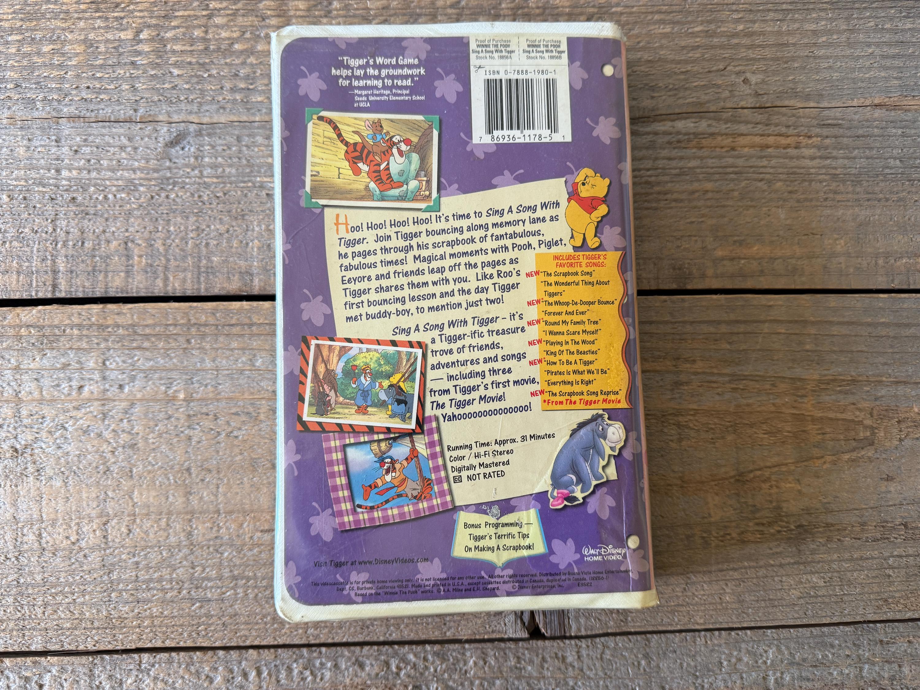 Sing A Song With Tigger // Winnie the Pooh Disney VHS Movie - Etsy