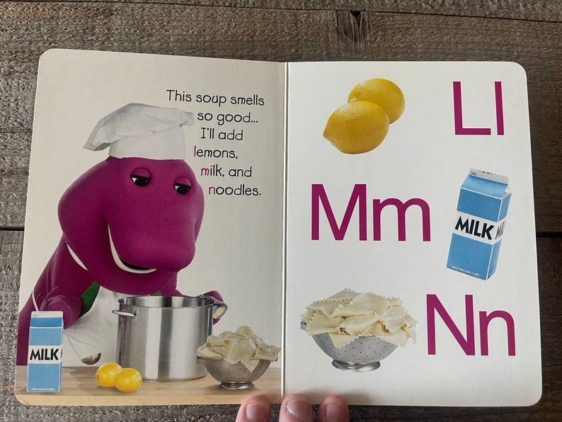 Vintage Barney Books // You Choose // Alphabet Soup, Baby Bop's ...