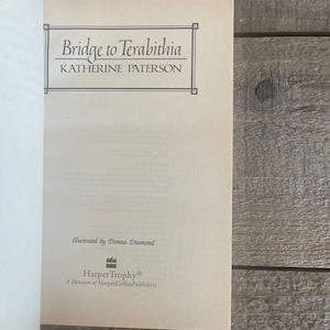 Bridge to Terabithia by Katherine Paterson // Vintage Paperback Book ...