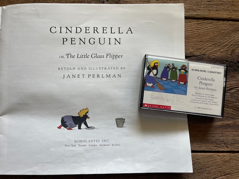 Cinderella Penguin // Janet Perlman // Vintage Book and Cassette Tape ...