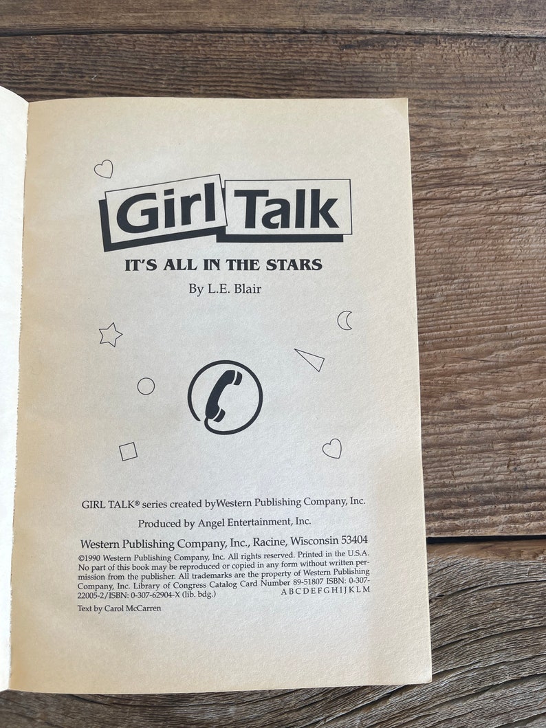 Vintage Girl Talk Books // You Choose // 1990's Book - Etsy