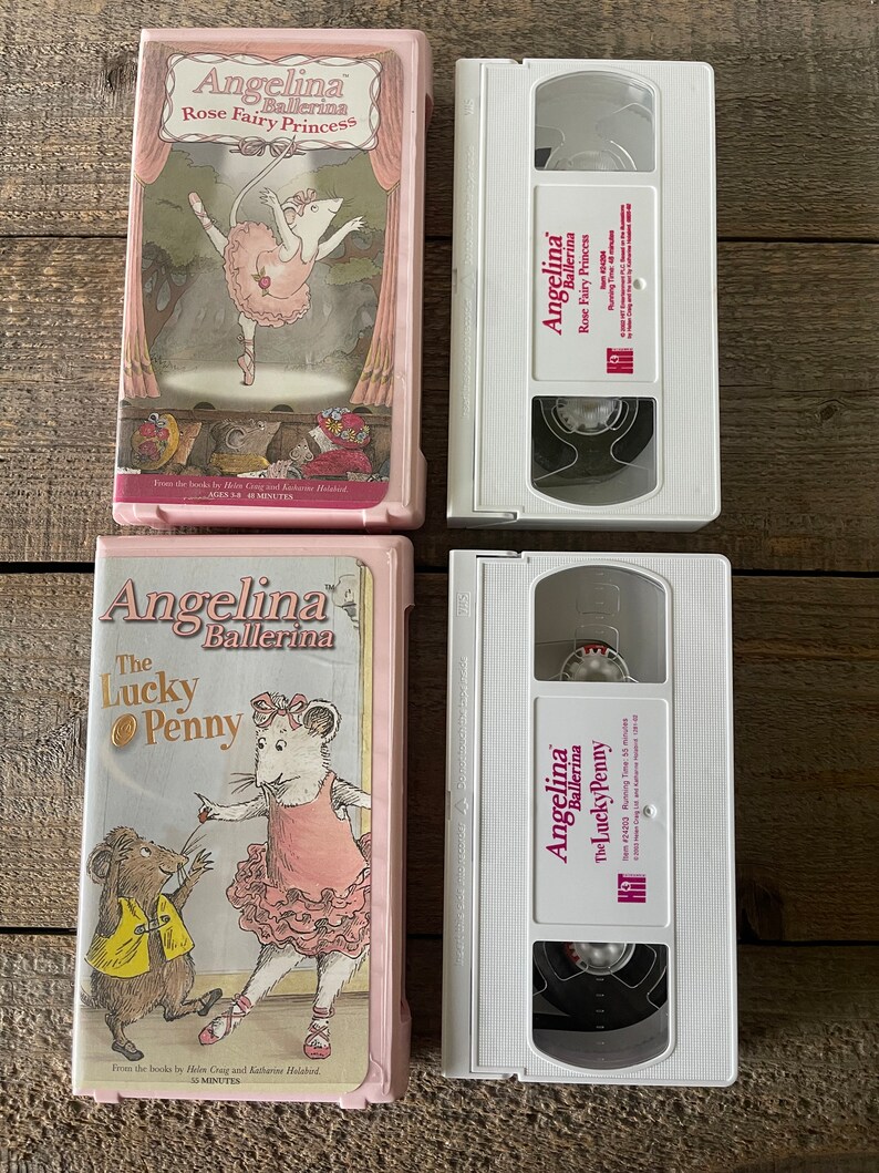 Angelina Ballerina VHS Movies // Set of 2 // Rose Fairy Princess and ...