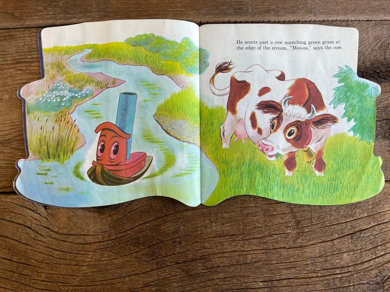 Scruffy the Tugboat // A Golden Shape Book // 1978 - Etsy