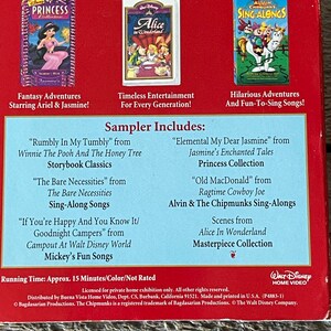 Disney VHS Video // Family Video Sampler // Sing Along // Winnie the ...