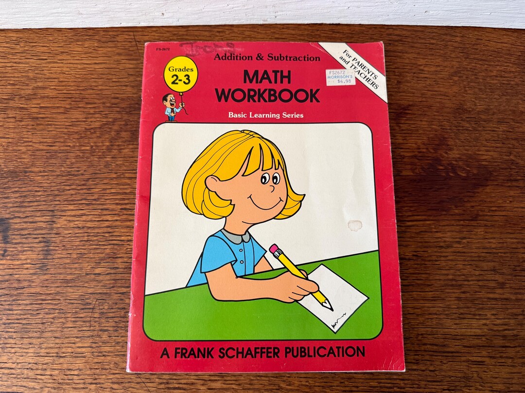 Addition & Subtraction Math Workbook // Grades 2-3 // 1980's Kids ...
