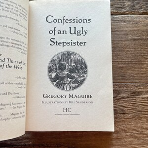 Confessions of an Ugly Stepsister // Gregory Maguire // Author - Etsy
