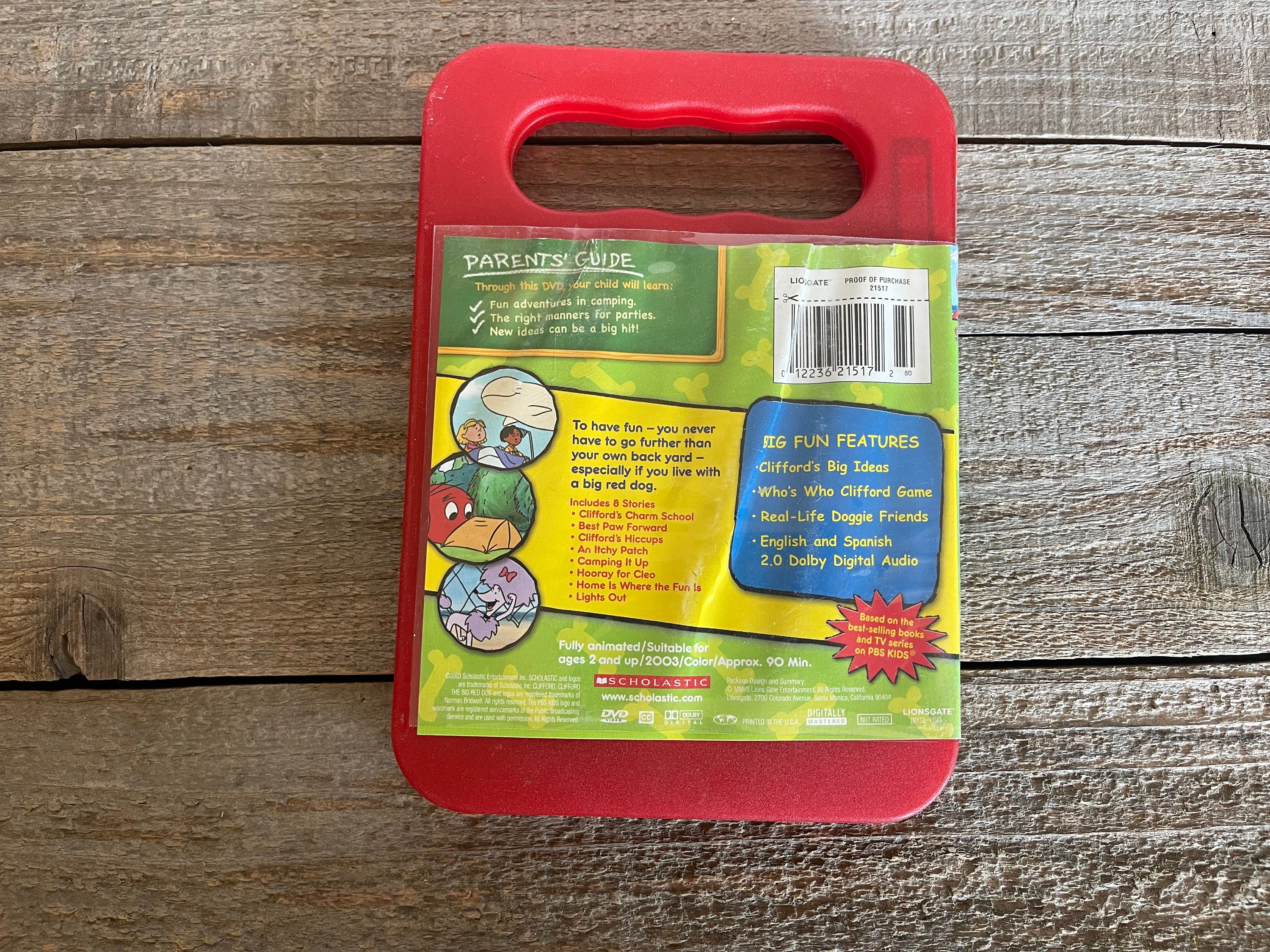 Clifford the Big Red Dog DVD // Big Fun in the Sun // 2003 Scholastic ...