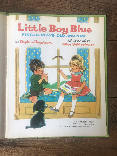 Vintage 1966 Children's Book Little Boy Blue // Finger - Etsy