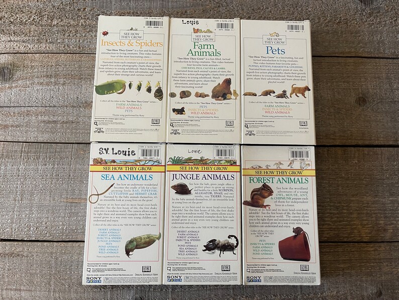 See How They Grow VHS Movies // You Choose // Insects & Spiders, Pets ...